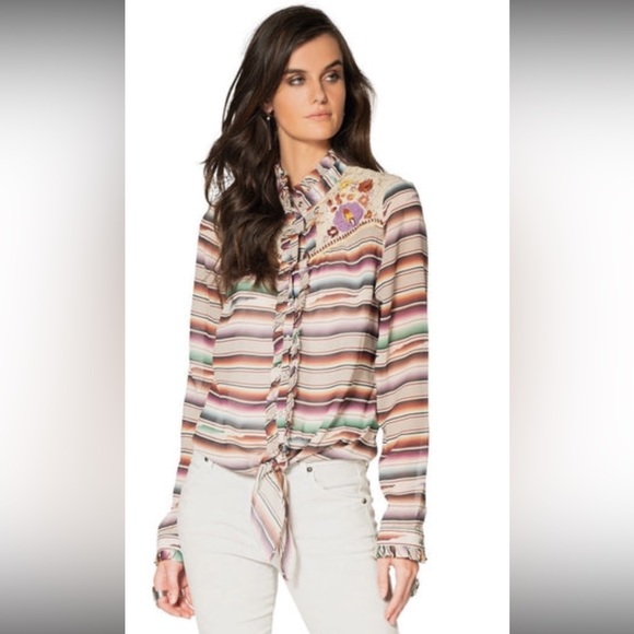 Double D Ranch | Tops | Double D Ranch Santa Rita Blouse Top Sz Xl ...